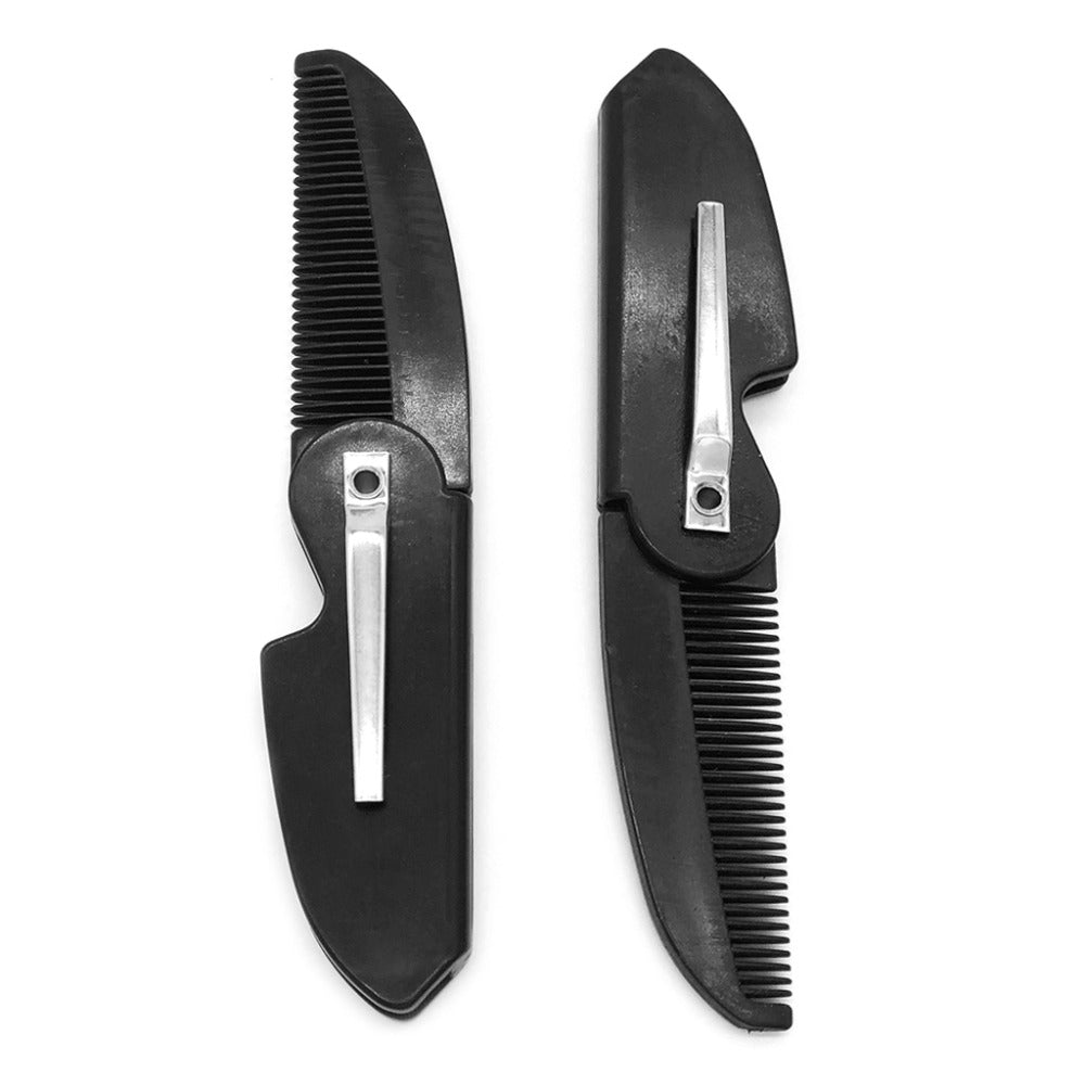 Pocket Folding Beard Comb Portable Plastic Grooming Tool Compact 7 to ...