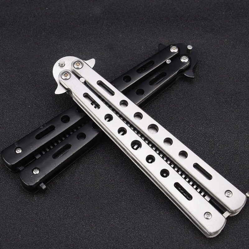 Outdoor Camping Practice Comb Stainless Steel Folding Butterfly Comb ...