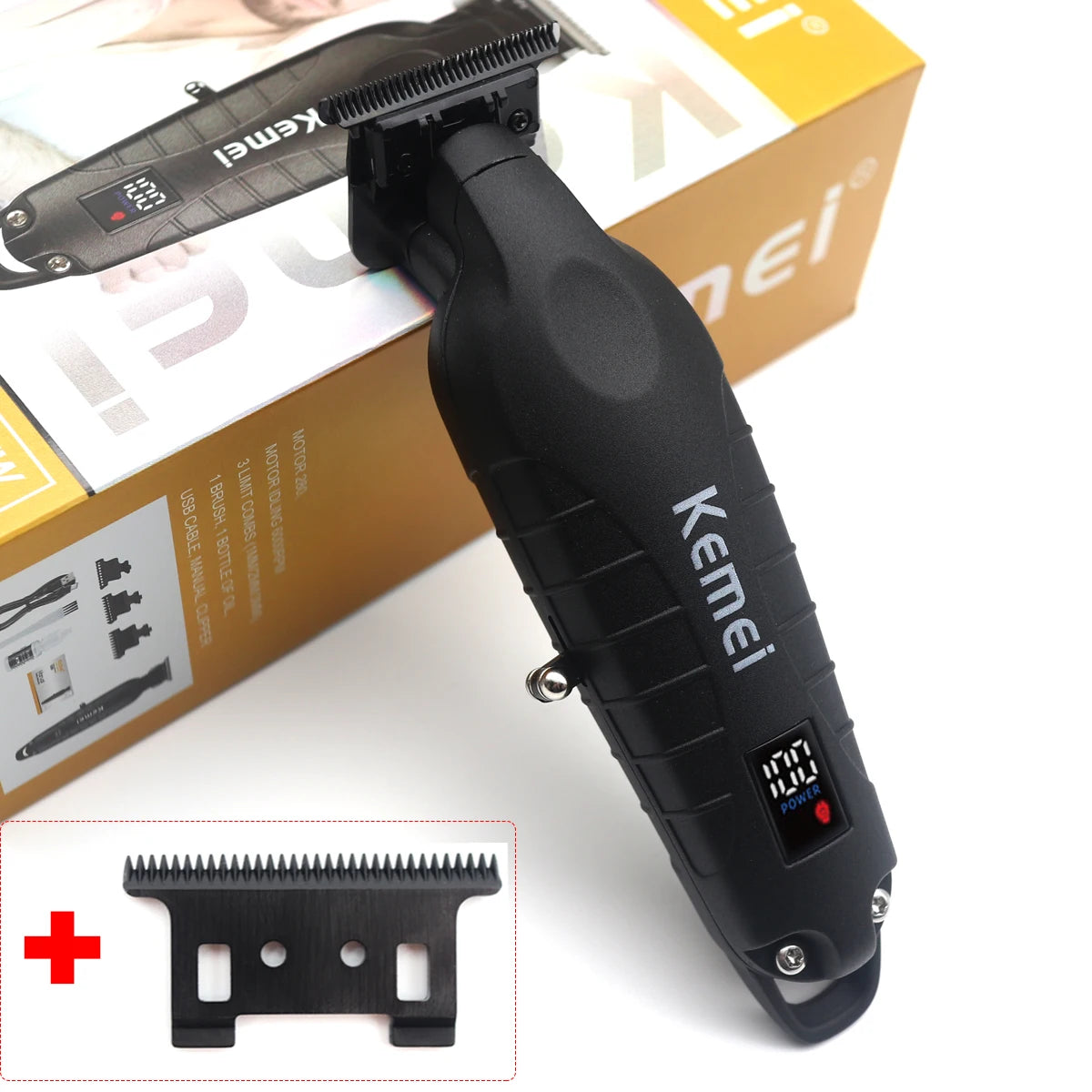 Kemei KM-2293 Full Metal Professional Trimmer for Men – Beard Air