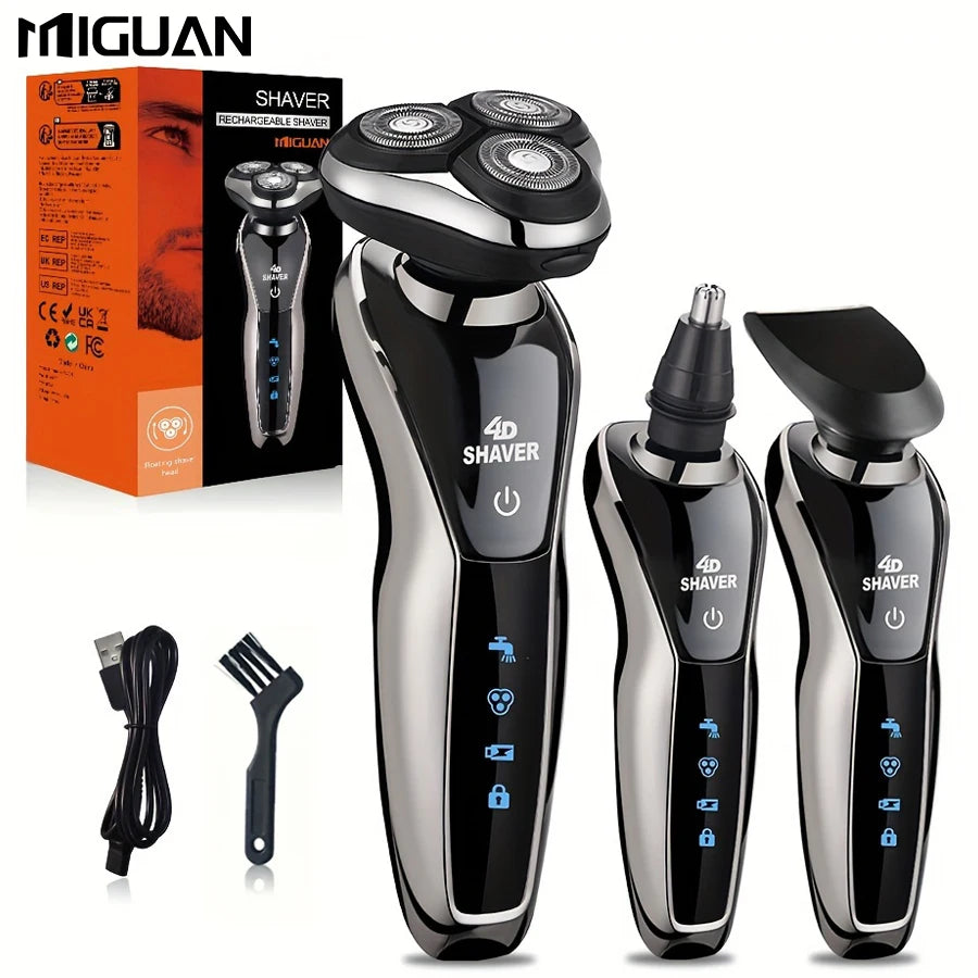 Electric Razor For Men, 3 In 1 Electric Shaver Nose Hair Trimmer ...