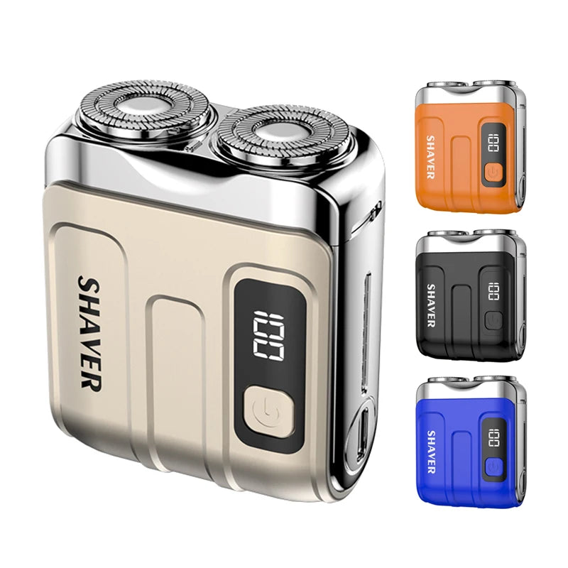 Travel Electric Shaver For Men Double Floating Magnetic Blade – Beard Air