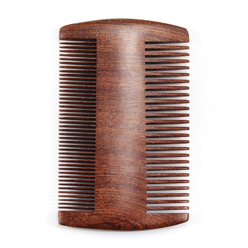 Black Gold Sandalwood Double-sided Beard Comb Beard Portable Comb ...