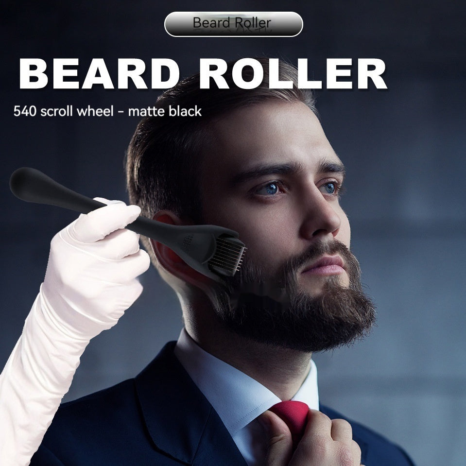 Matte Black Frosted Titanium Alloy Needle Roller Beard Roller – Beard Air