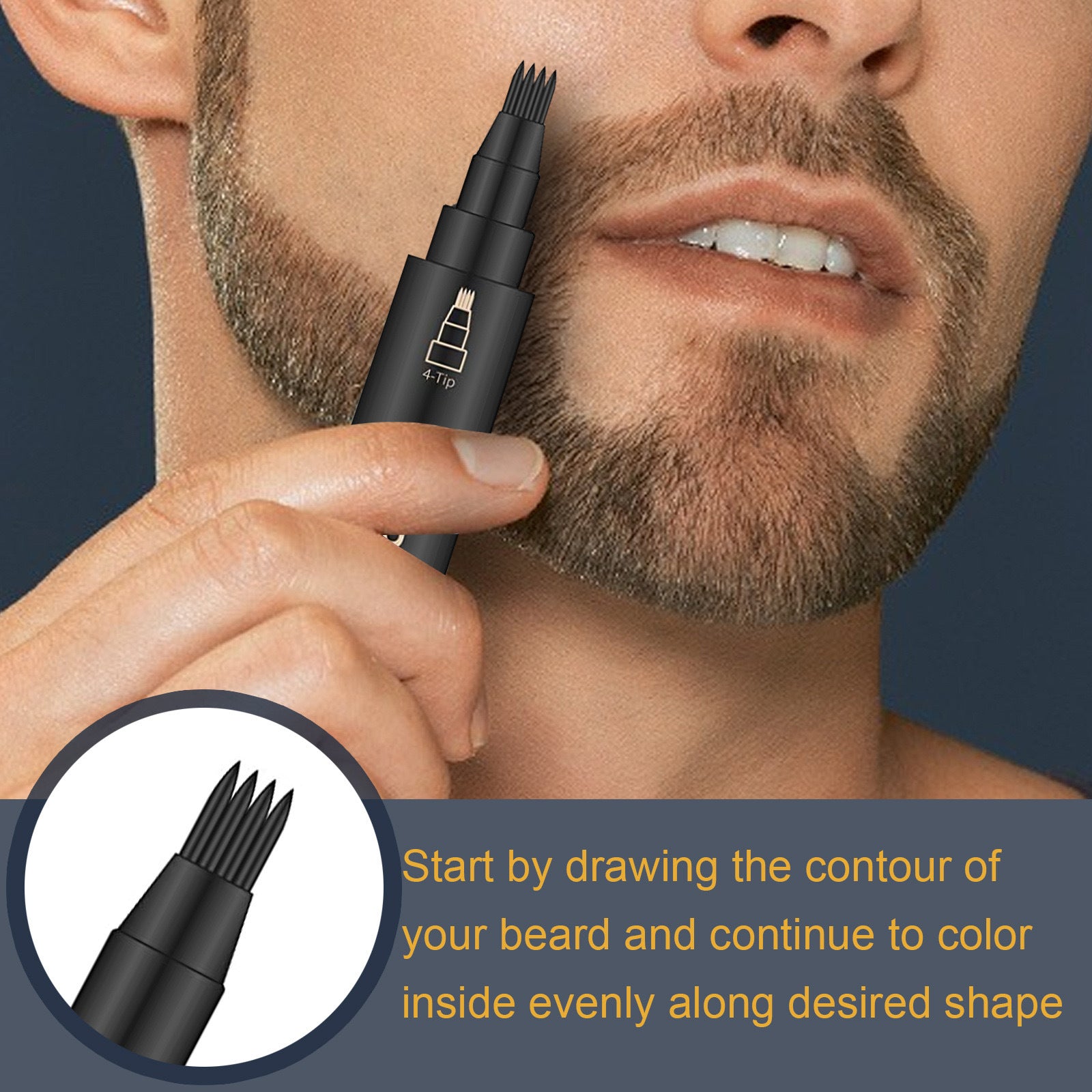 Four Fork Head Beard Pen Beard Drawing Pen – Beard Air