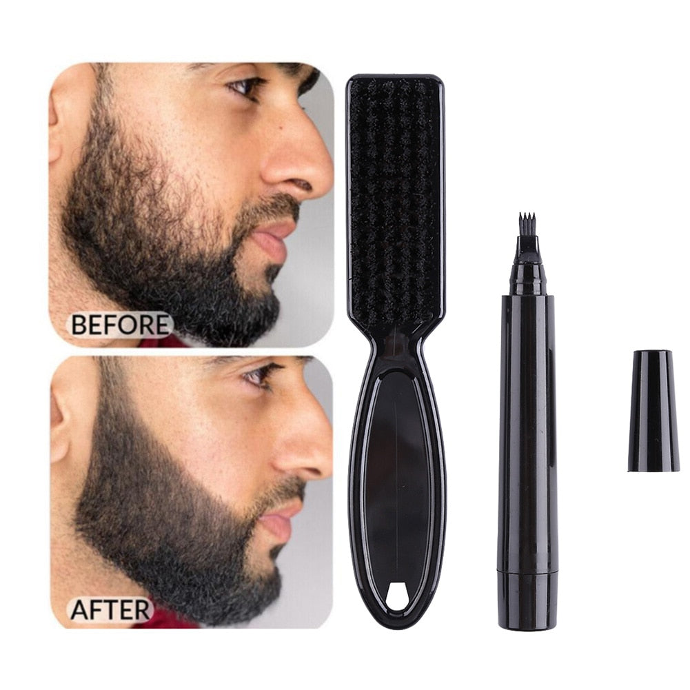 Beard Filling Pen Kit With Brush Professional Mustache Repair – Beard Air