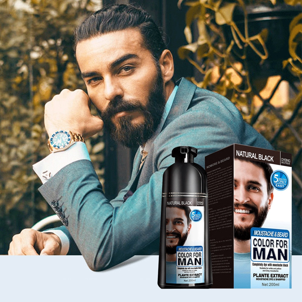 Natural Long Lasting Permanent Black Beard Dye – Beard Air