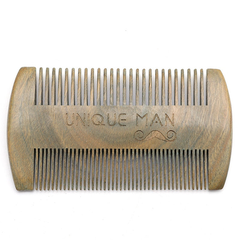 Natural Green Sandalwood Comb for Beard Handmade – Beard Air