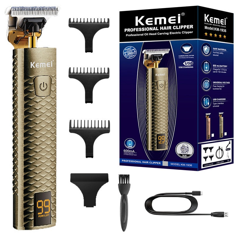 Metal shell beard hair clipper rechargeable – Beard Air