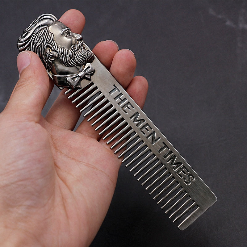 Gentleman Barber Styling Metal Comb Stainless Steel – Beard Air