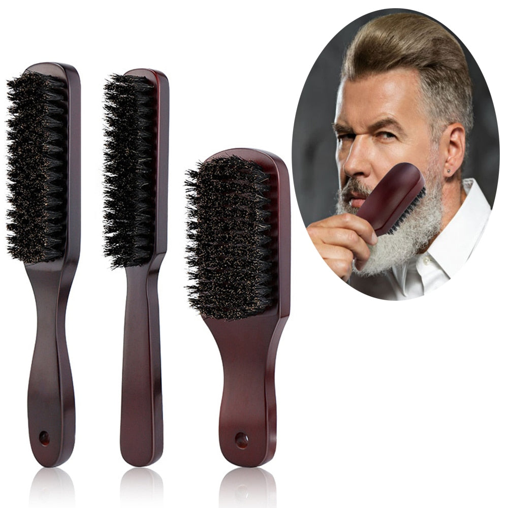 Wood Handle Men Beard Brush Hairdressing – Beard Air