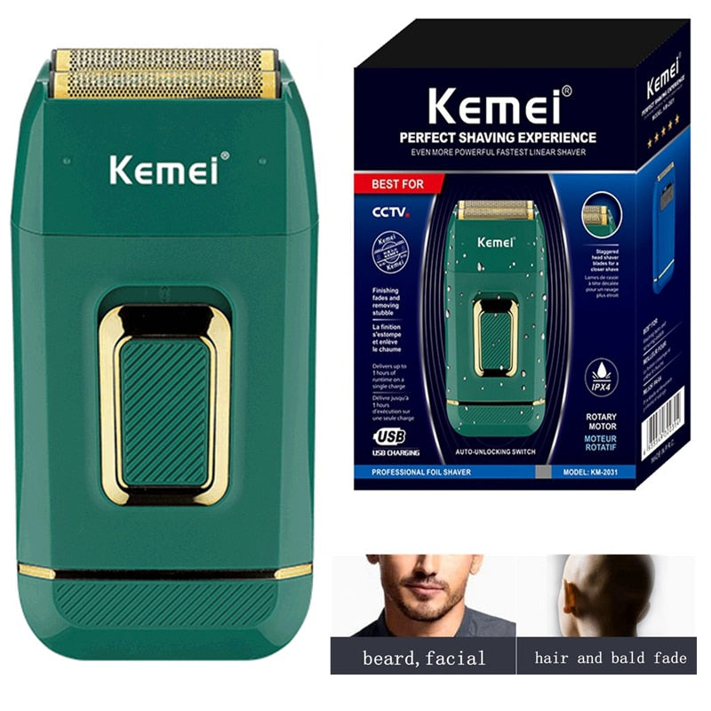 Original Kemei Electric Shaver Hair Beard Stubble Facial Electric Razo ...