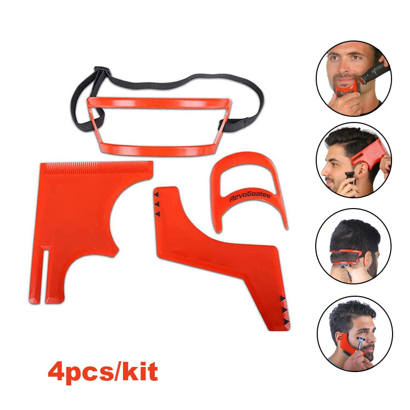 Haircut Kit Beard Hair Goatee Neckline Shaving Template Hairline Beard ...